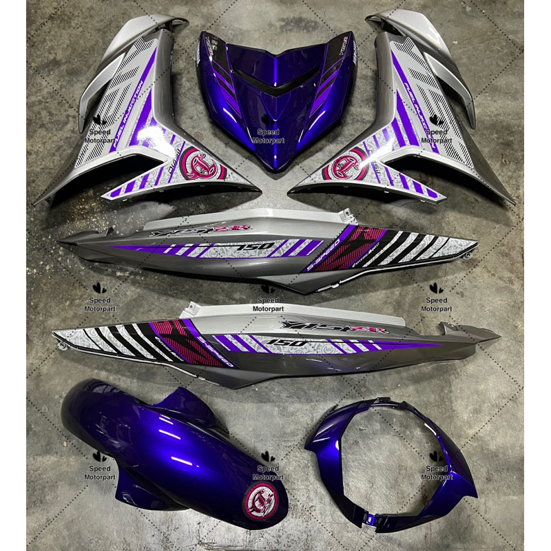 COVET SET Y15 DESIGN BATIK PURBA STICKER CUSTOM | Shopee Malaysia