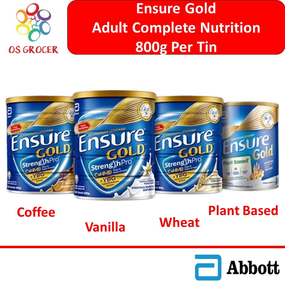 RM94.40 Ensure Gold Adult Complete Nutrition Vanilla / Coffee / Wheat / Plant Based Flavour 800g ...