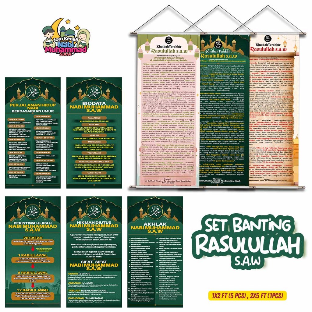 Bunting KENALI RASULULLAH s.a.w / Khutbah Akhir - Hijrah - Akhlak ...