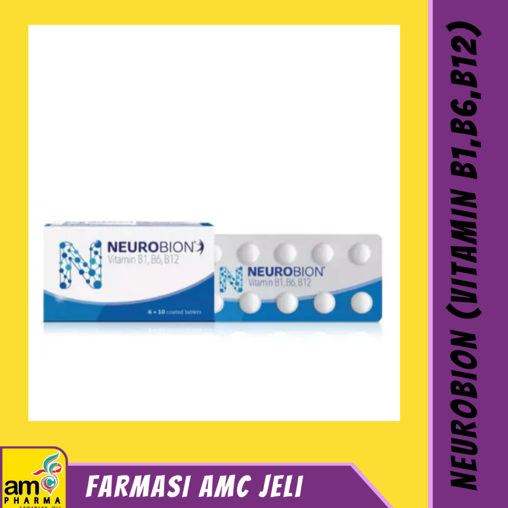NEUROBION VITAMIN B1,B6,B12 (10 TABLET) - Merawat/mencegah Saraf ...