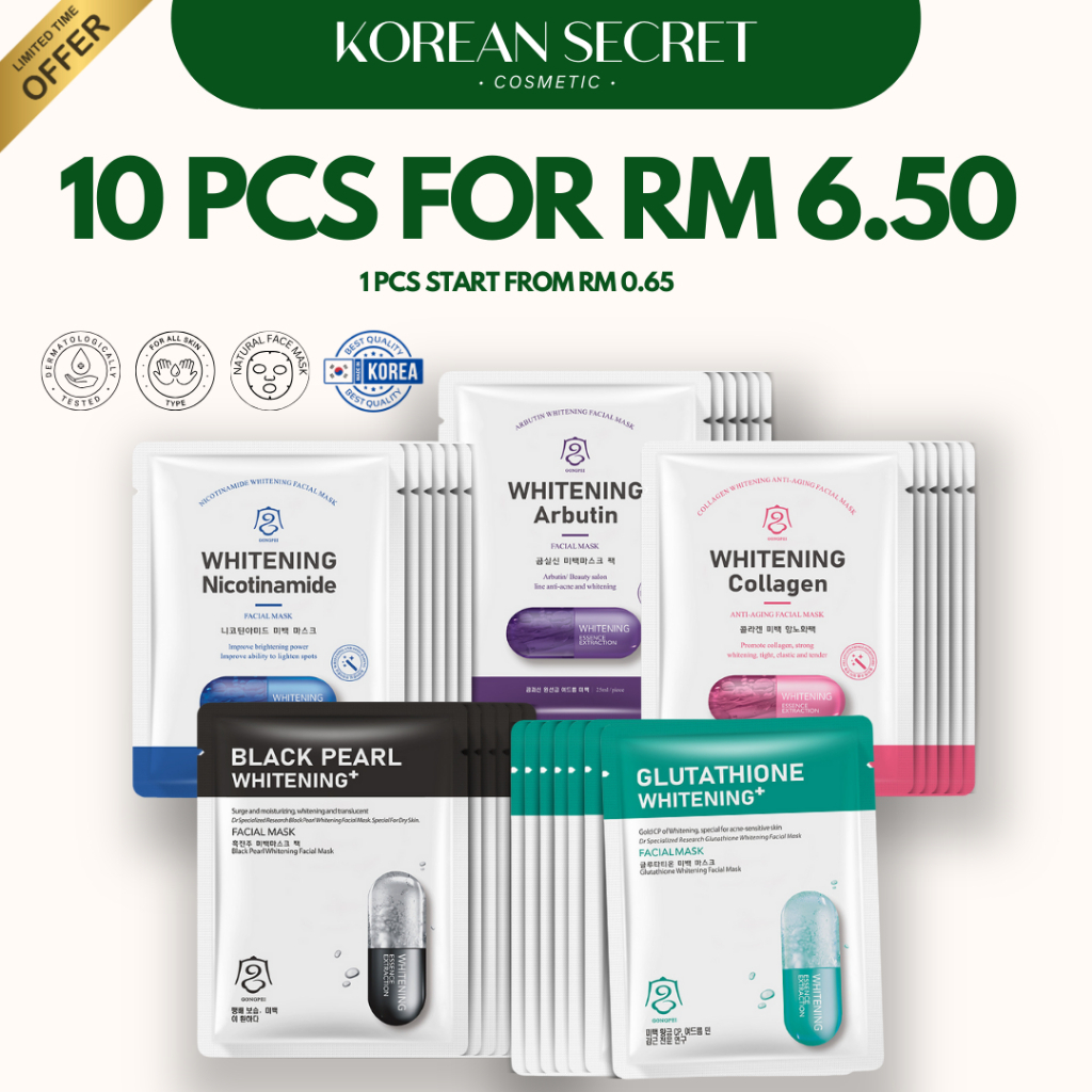 GONGPEI Brightening Hydrating Capsule Facial Mask Masker Muka Mencerah ...