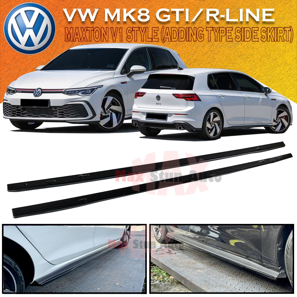 VOLKSWAGEN GOLF MK8 GTI MAXTON V1 SIDE LIP (ADDING TYPE SIDE SKIRT) FOR ...