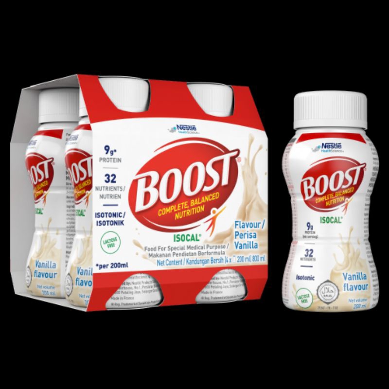 Nestle Boost Isocal Lactose Free 200ml / 200mlx4 (Vanilla) (Food For ...