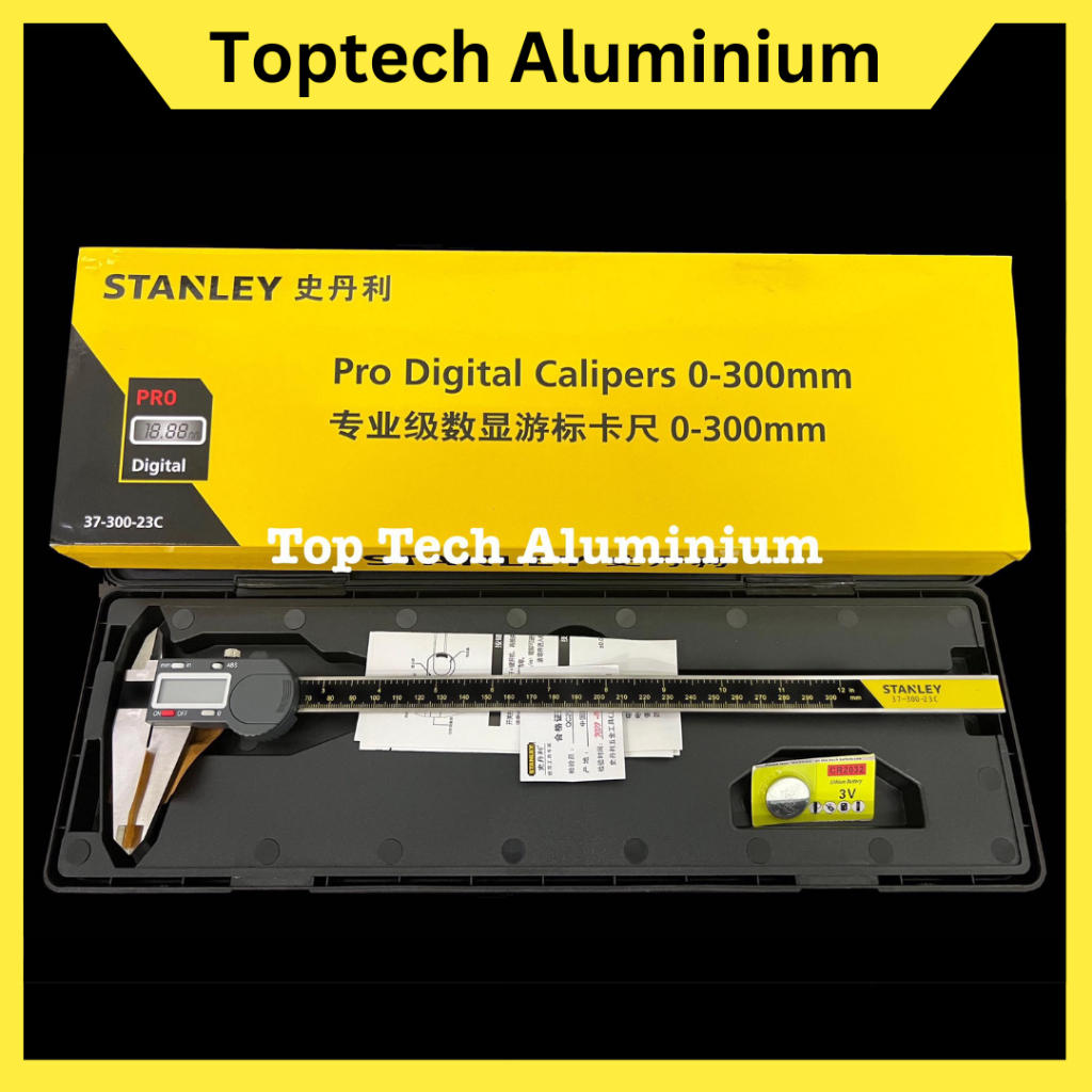 Ready Stock Fast Delivery Stanley pro digital vernier caliper 150mm 300mm measuring tool stainless steel Shopee Malaysia
