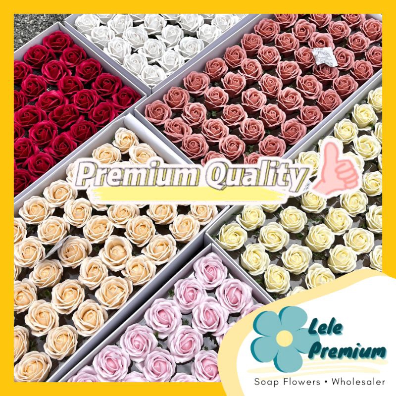 LELE (50pcs)Premium Bunga Sabun Rose Mini Mini Soap Rose Premium迷你玫瑰 ...