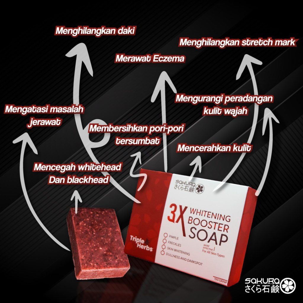 Sabun 3X whitening booster soap Sakura Original Waranty 100% | Shopee ...