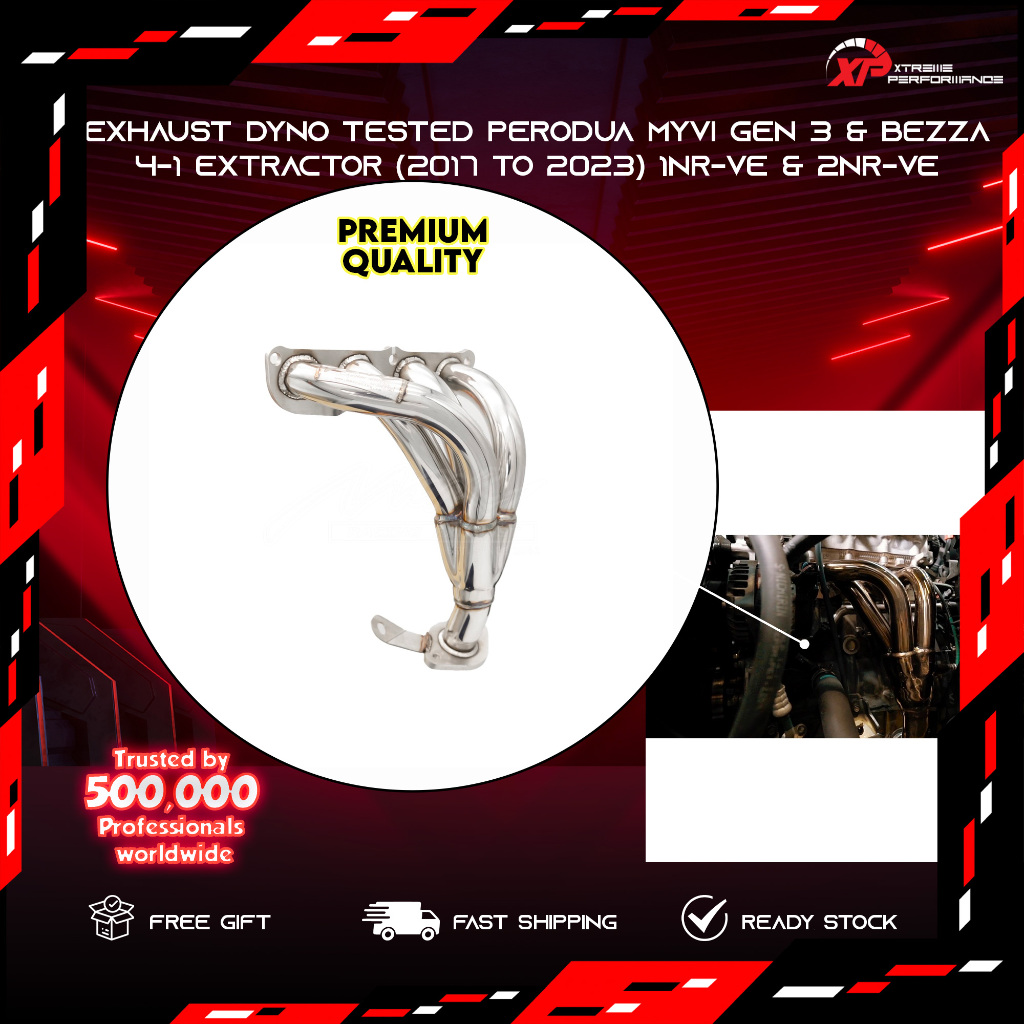 Exhaust Dyno Tested Perodua Myvi Gen 3 & Bezza 4-1 Extractor (2017 to ...