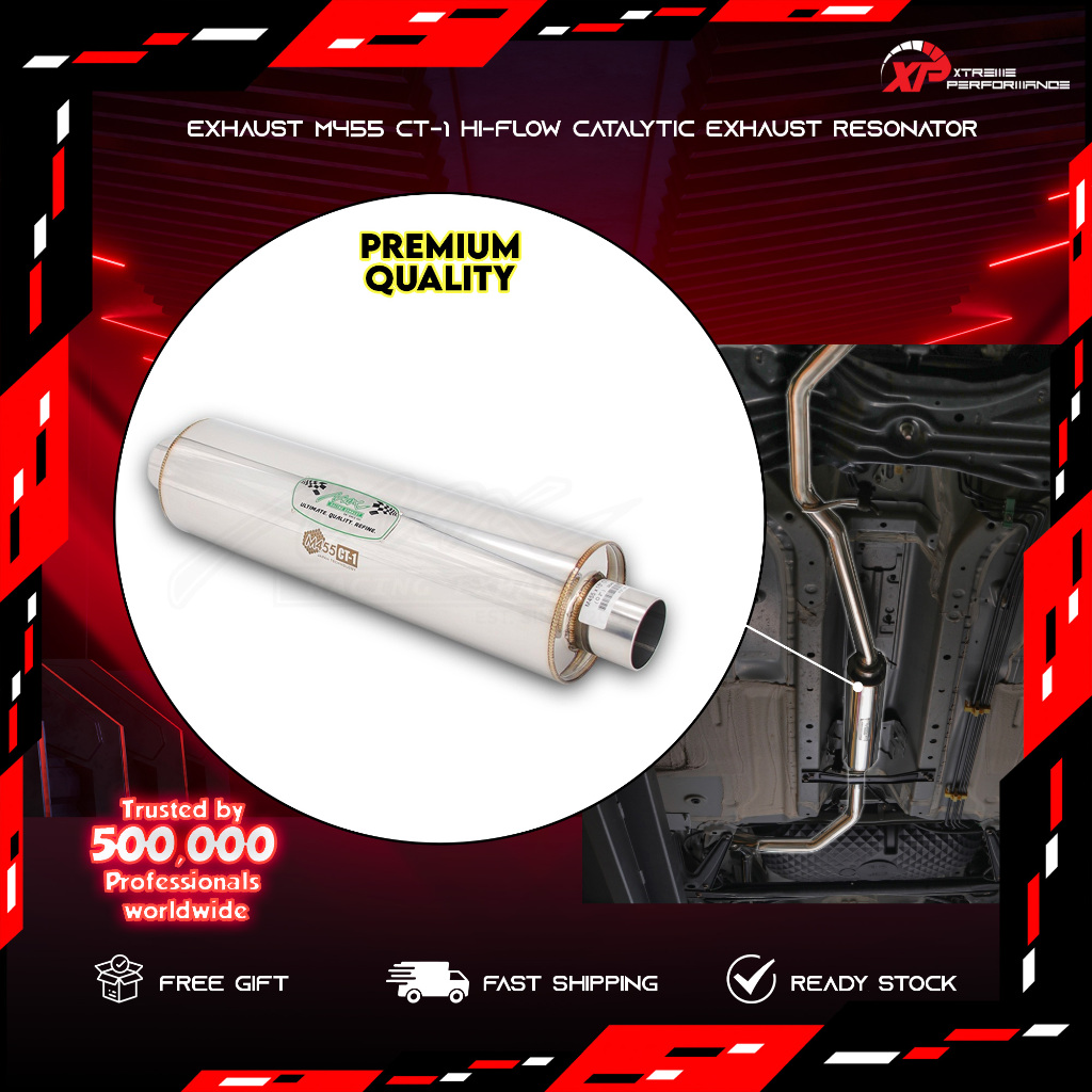 Exhaust M455 CT-1 Hi-flow Catalytic Exhaust Resonator | Shopee Malaysia