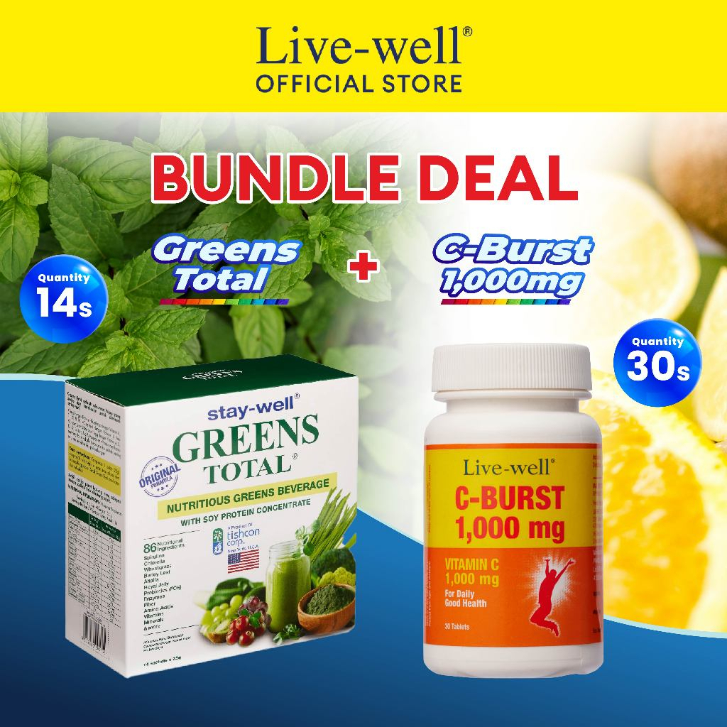 [BUNDLE DEAL] Stay-well Greens Total + C-Burst Phytonutrients Superfoods Nutritious Beverage ...
