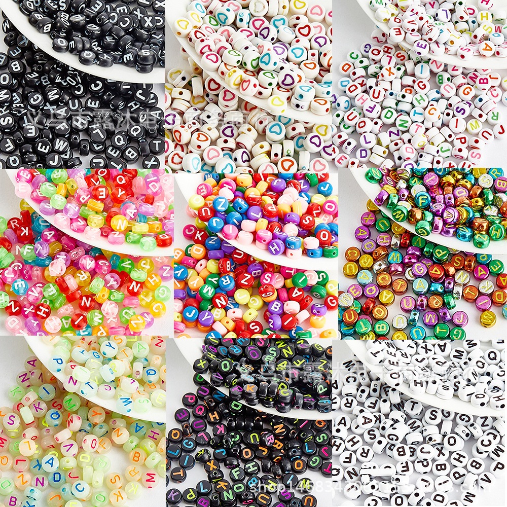 💥Ready Stok🇲🇾 50 Gram Alphabet Bead / Manik Abjad Bulat / Round ...