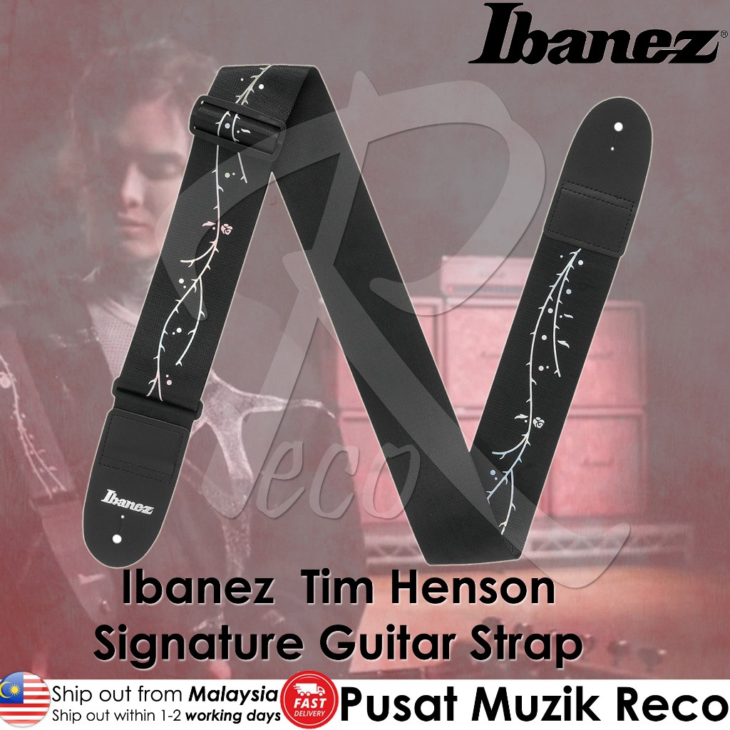 Ibanez Polyphia Tim Henson Signature Guitar Strap Black with Tree of ...