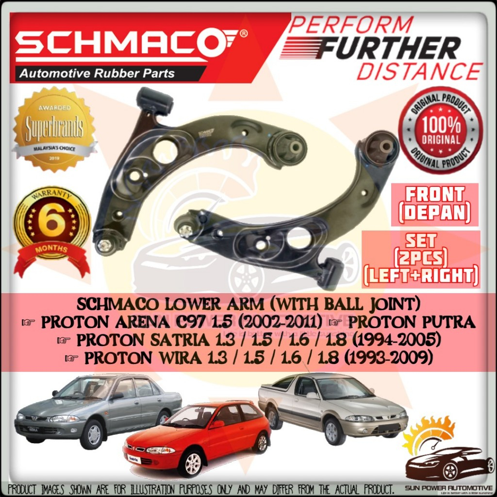 Proton Arena / Putra / Satria / Wira SCHMACO LOWER ARM SET ( FRONT LEFT ...