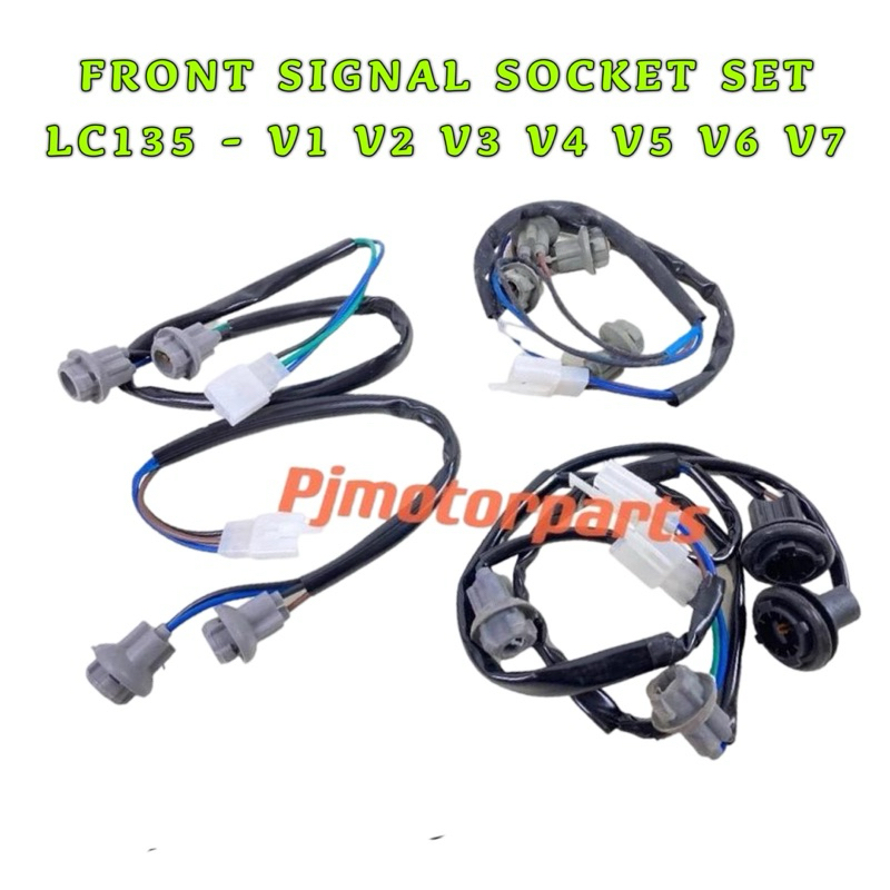 LC135 V1 V2 V3 V4 V5 V6 V7 FRONT SIGNAL SOCKET LAMP LIGHT WIRING WIRE WAYAR RUMAH KEPALA DEPAN ...