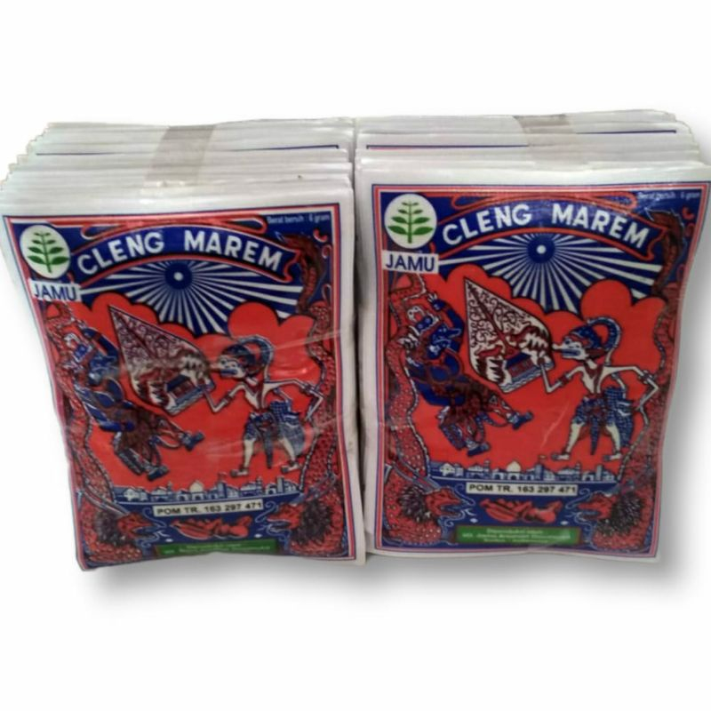 jamu serbuk herbal wayang cleng marem ori/ jamu cap becak 1pack ...