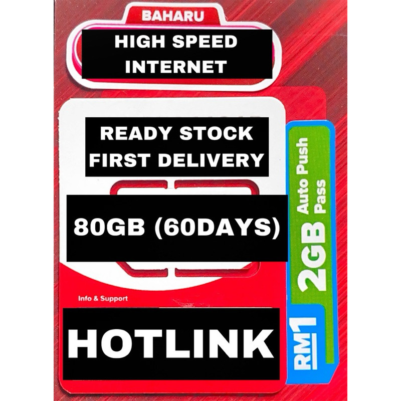 MAXIS/HOTLINK SIM CARD /INTERNET DATA 80GB | Shopee Malaysia