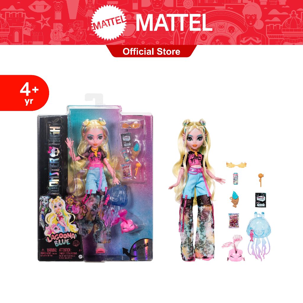 Monster High Lagoona Blue Fashion Doll With Pet Neptuna And Accessories ...