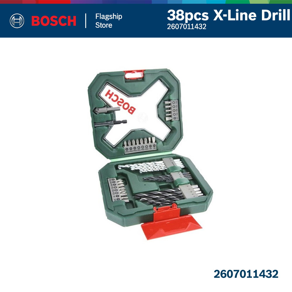 BOSCH 38pcs X-Line Drill and Screwdriver Bit Set - 2607011432 | Shopee ...