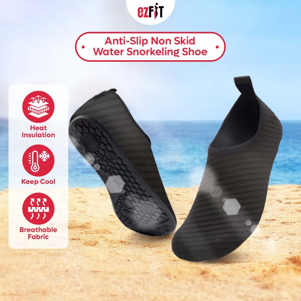 EzFit Anti-Slip Non Skid Water Snorkeling Shoe Soft Beach Shoes ...