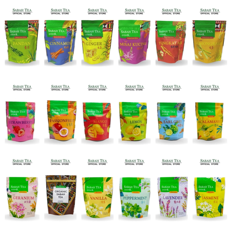 Sabah Teh Sabah Tea Fruit Teas Borneo Exotic Tea 15s Potbag 沙巴有机红茶水果茶 ...
