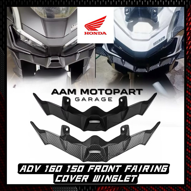 HONDA ADV160 ADV150 FRONT WINGLET FAIRING WINGLET FRONT CARBON / MATTE ...