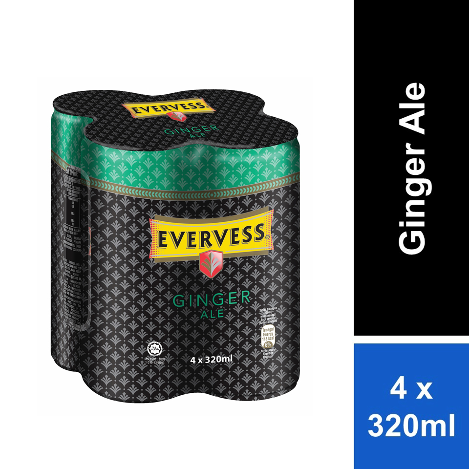 Evervess Ginger Ale 320ml x 4s | Shopee Malaysia