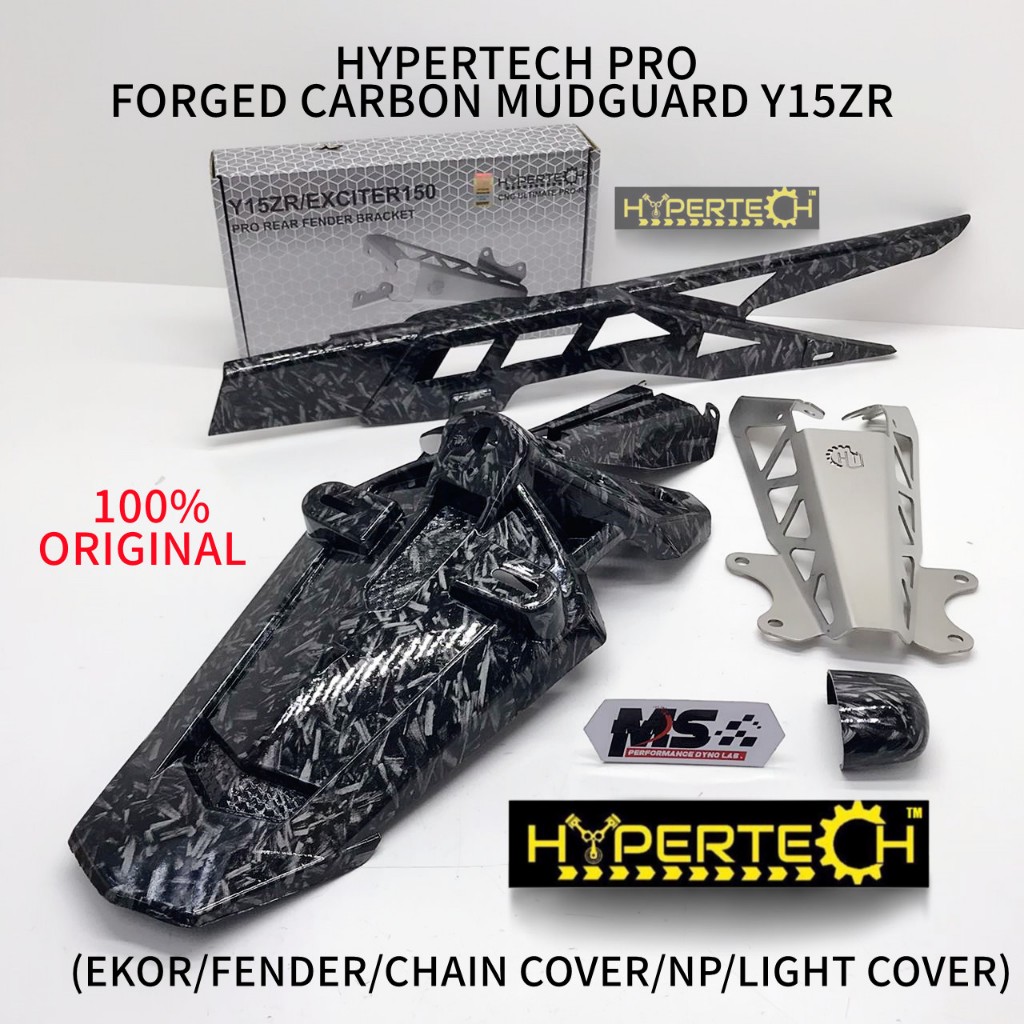Hypertech Pro Forged Carbon Rear Mudguard (Ekor)/Rear Fender Bracket ...