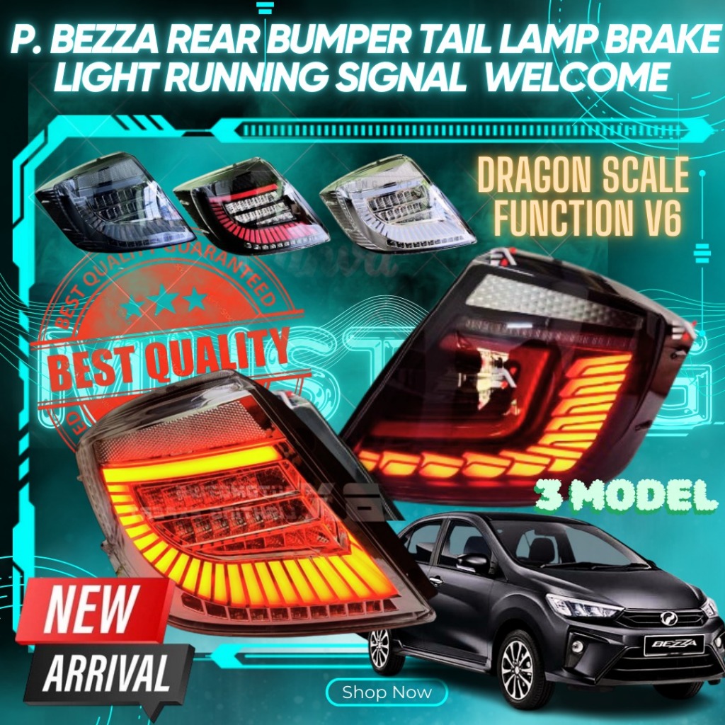 PERODUA BEZZA REAR BUMPER TAIL LAMP BRAKE LIGHT RUNNING SIGNAL DRAGON ...