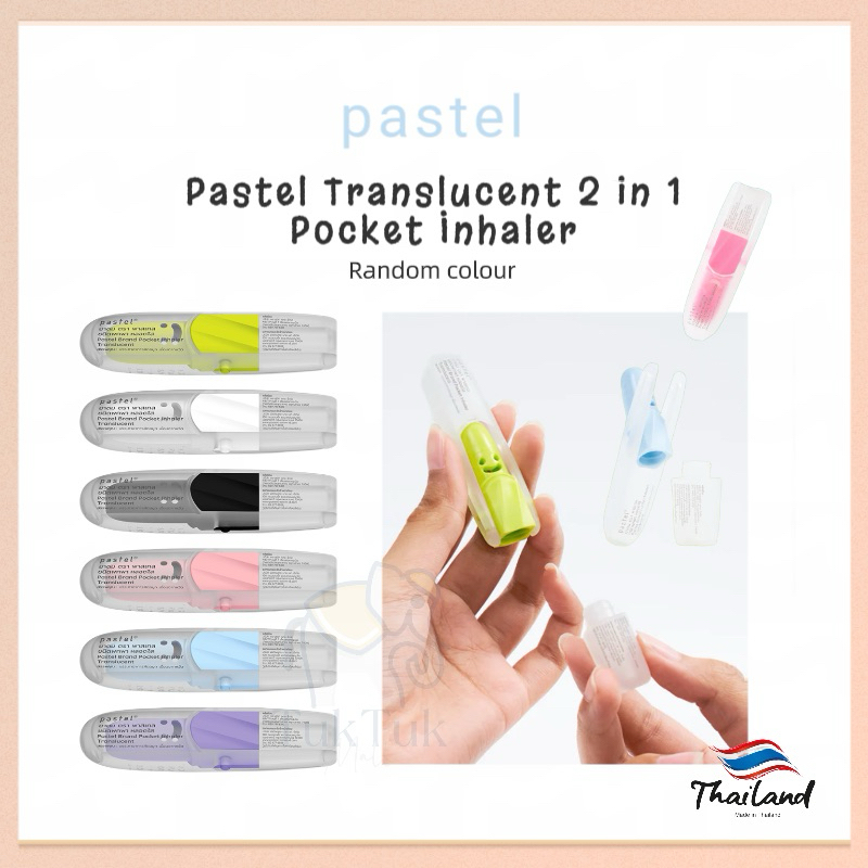 🔥NEW STOCK Thailand Pastel Translucent twist 2 in 1 Pocket Inhaler 🇹🇭 ...