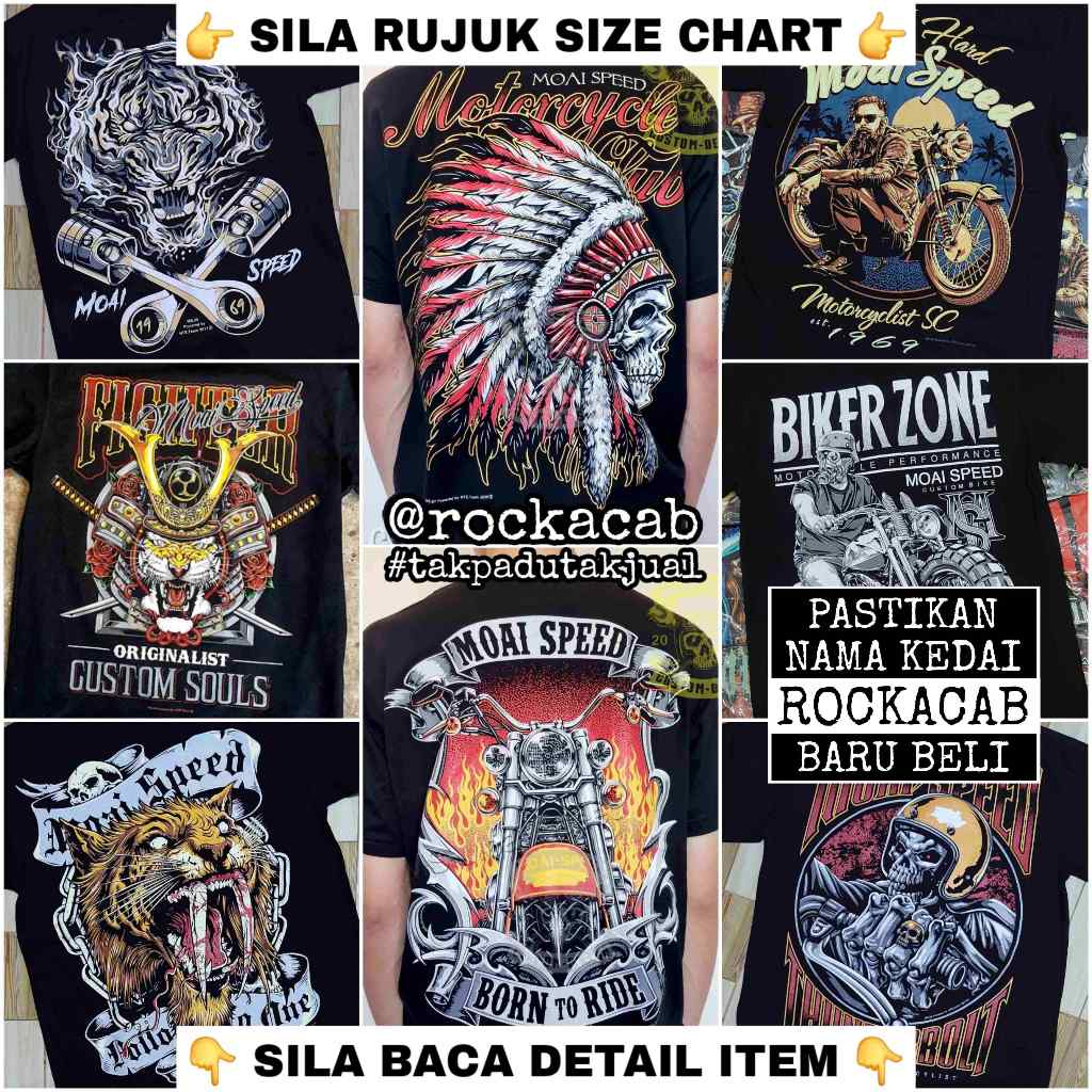 (Pit 17-25) Baju Motor Rider Bike Tshirt MOAI SPEED | Shopee Malaysia