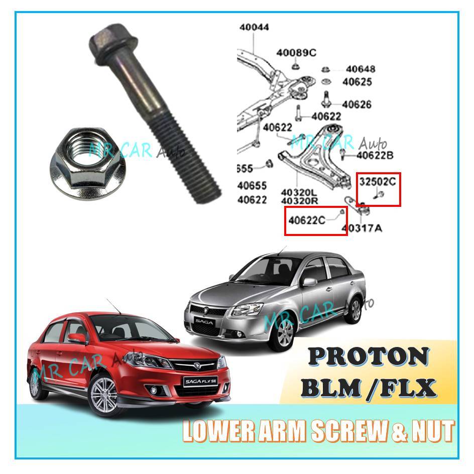 PROTON BLM FLX LOWER ARM SCREW / BOLT (ORIGINAL) | Shopee Malaysia