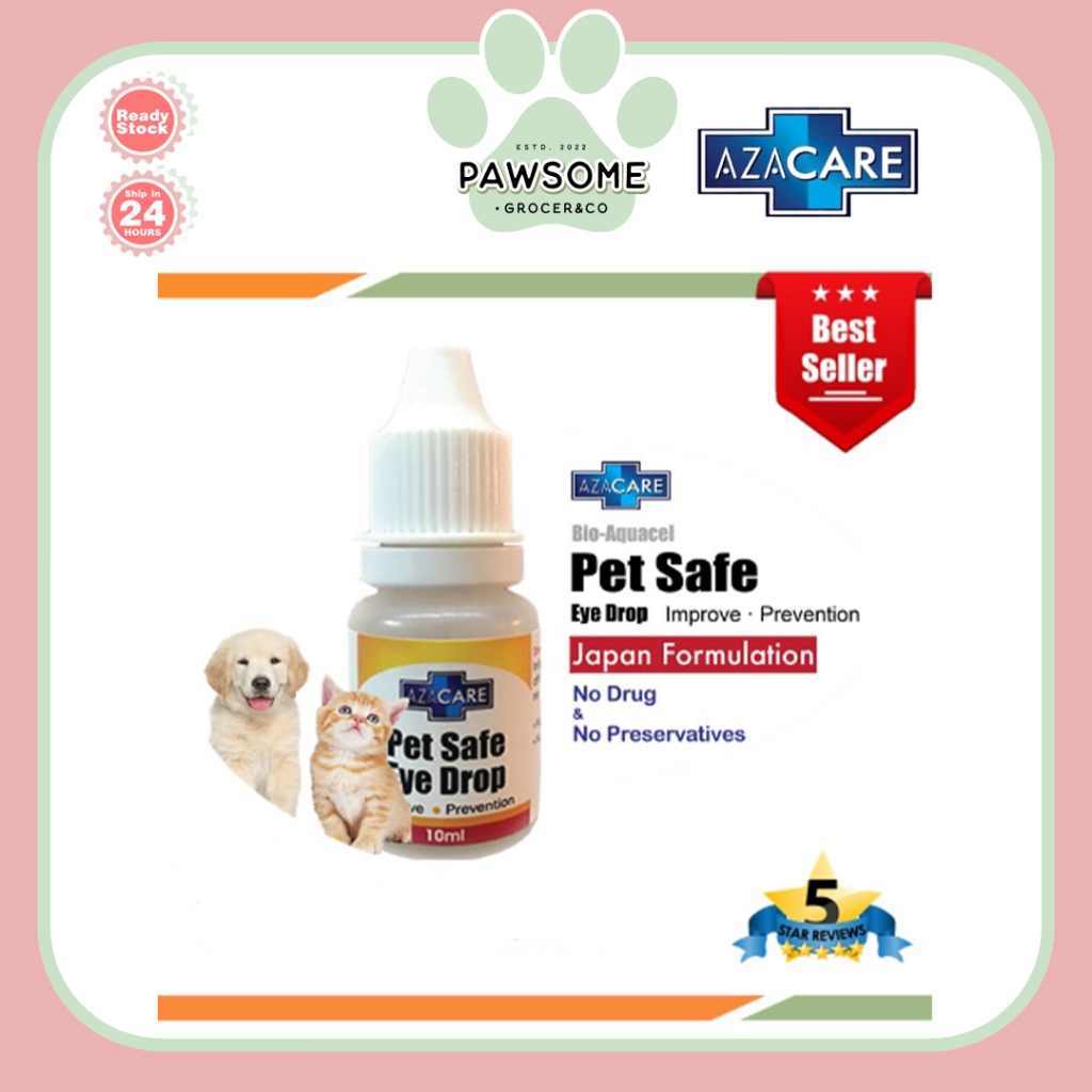 AZA CARE AZACARE Pet Safe Bio-Aquacel Eye Drop For Cats & Dogs 10ml ...