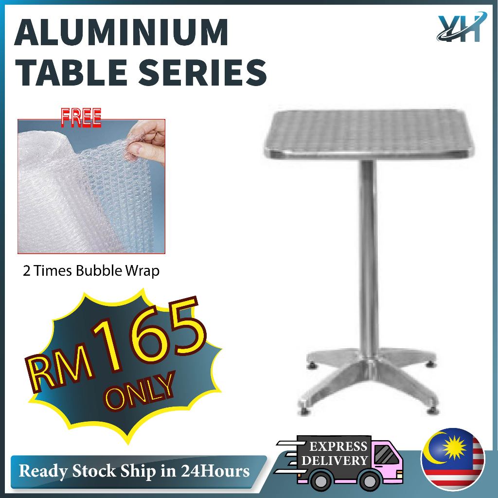Aluminium Square 80CM Dining Table Empat Segi Meja Makan Outdoor Table ...
