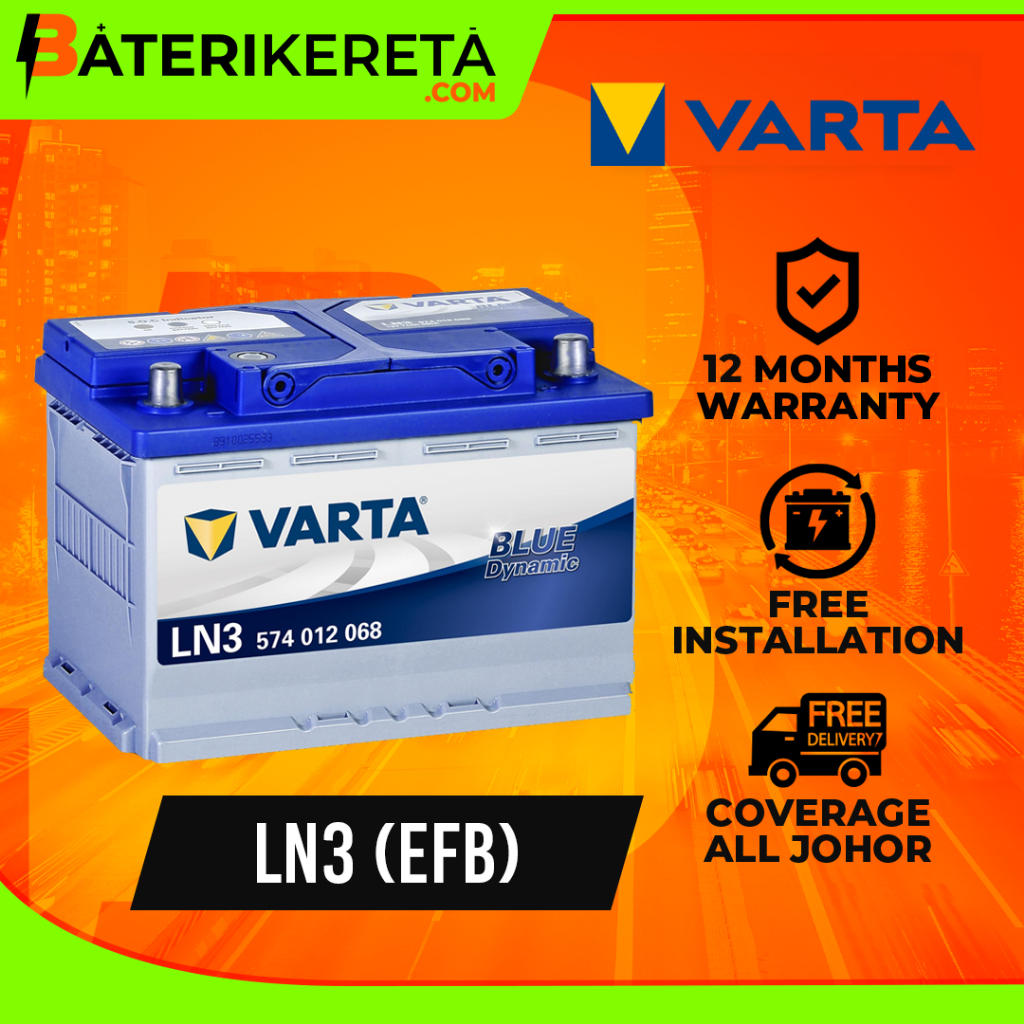 VARTA BLUE DYNAMIC EFB DIN70 | DIN70L | LN3 CAR BATTERY | Shopee Malaysia
