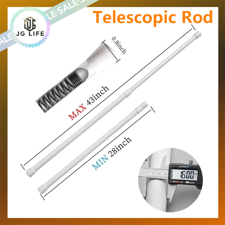 Multifunctional Adjustable Rod Bathroom Shower Curtain Rods Metal ...