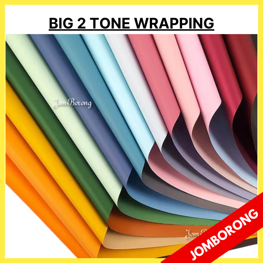 (20PCS) BIG 2 TONE Waterproof Flower Wrapping Paper Bouquet Gift ...