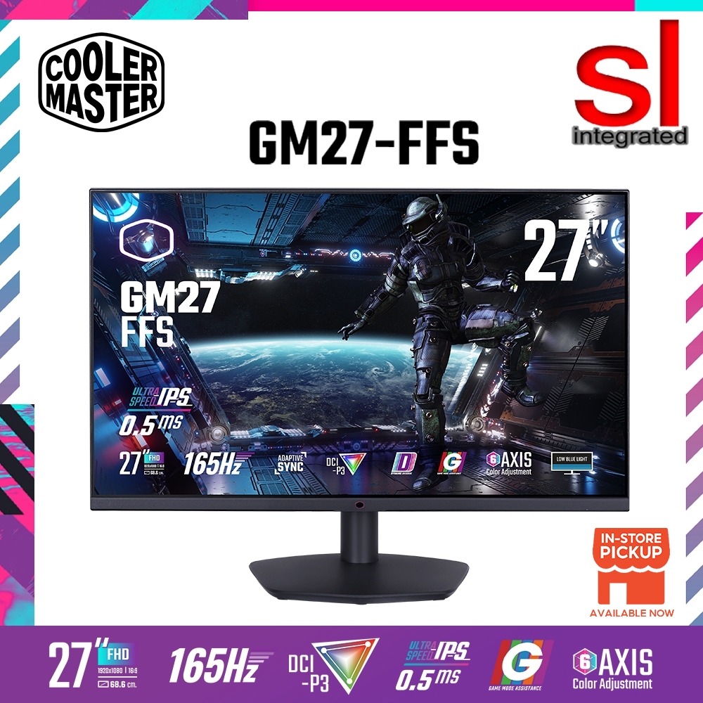 Cooler Master GM27-FFS 27'' FHD 165HZ 0.5MS HDR Ultra-Speed IPS Gaming ...