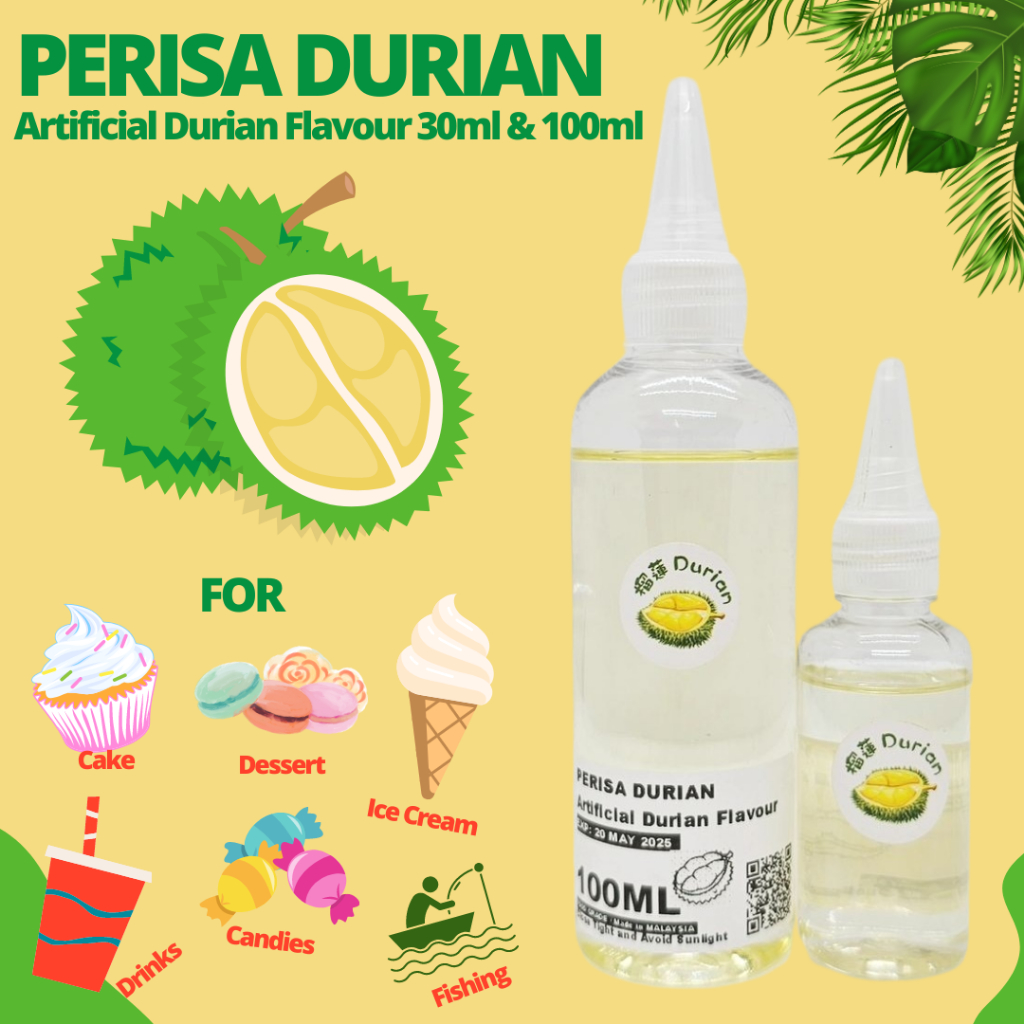 Perisa Durian / Artificial Durian Flavour (30ml / 100ml) Ekstrak Durian ...