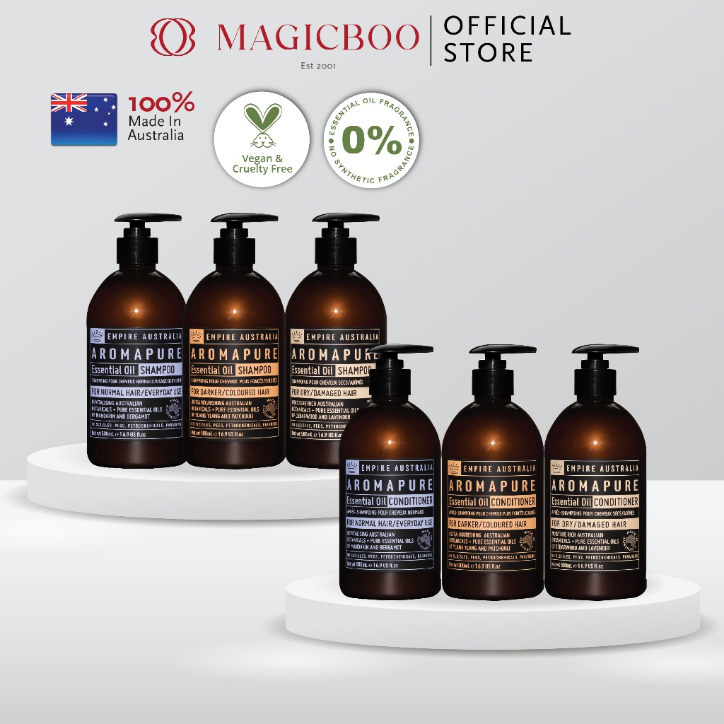Magicboo Empire Australia Aromapure Essential Oil Shampoo & Conditioner ...