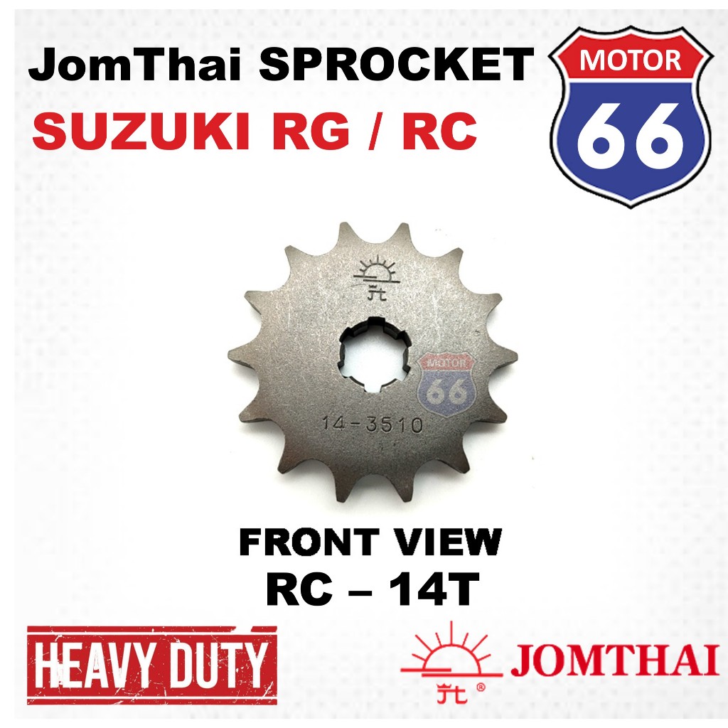 Sprocket Depan RG / RC JOMTHAI ASAHI (14T), SUZUKI Front Chain Gear ...