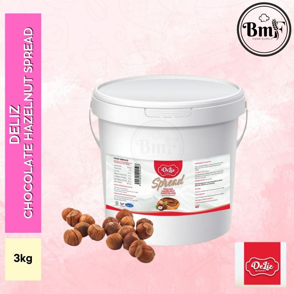 Deliz Spread Italian Hazelnut Chocolate 3 KG READY STOCK HALAL | Shopee ...