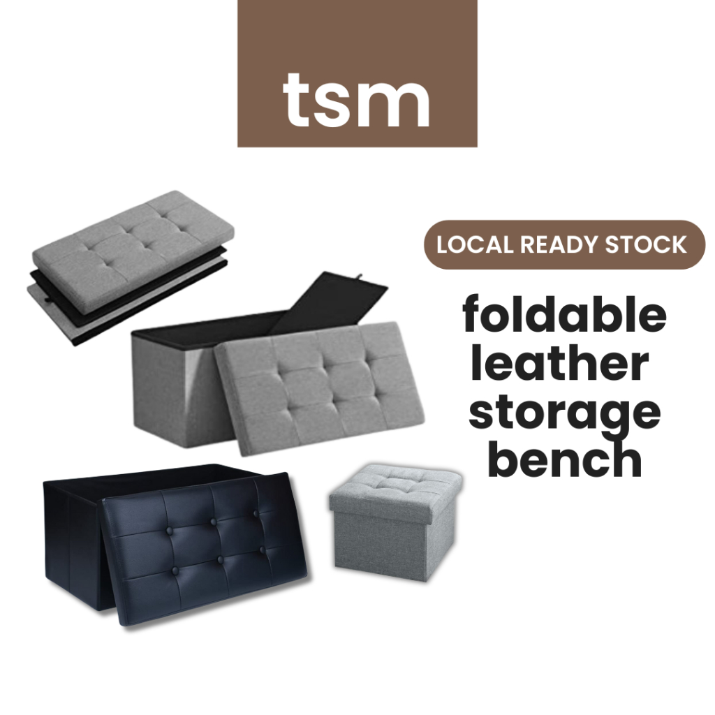 TSM 100L Leather Storage Long Bench | 2 in 1 Sit and Store | Kotak ...