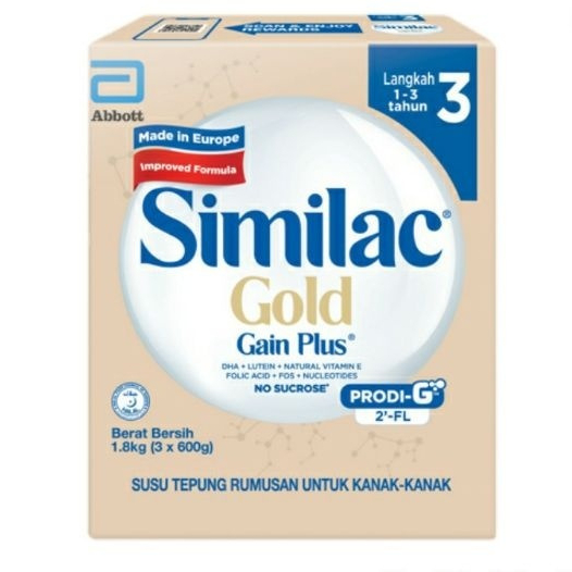 Abbott Similac Gain Plus Gold Step 3 600g (EXP:08/2025) | Shopee Malaysia