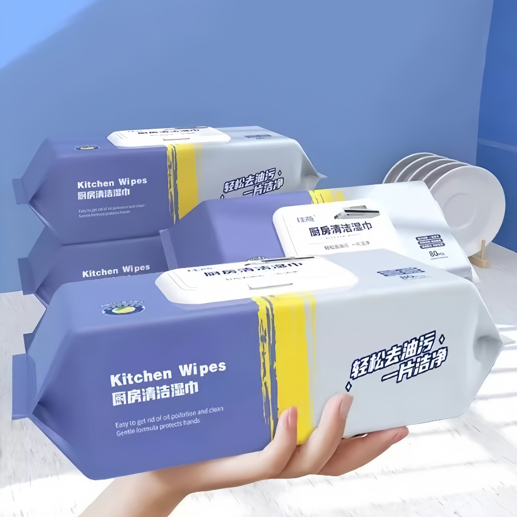 80pcs Kitchen Cleaning Wipes Strong Decontamination Kitchen Wipes ...