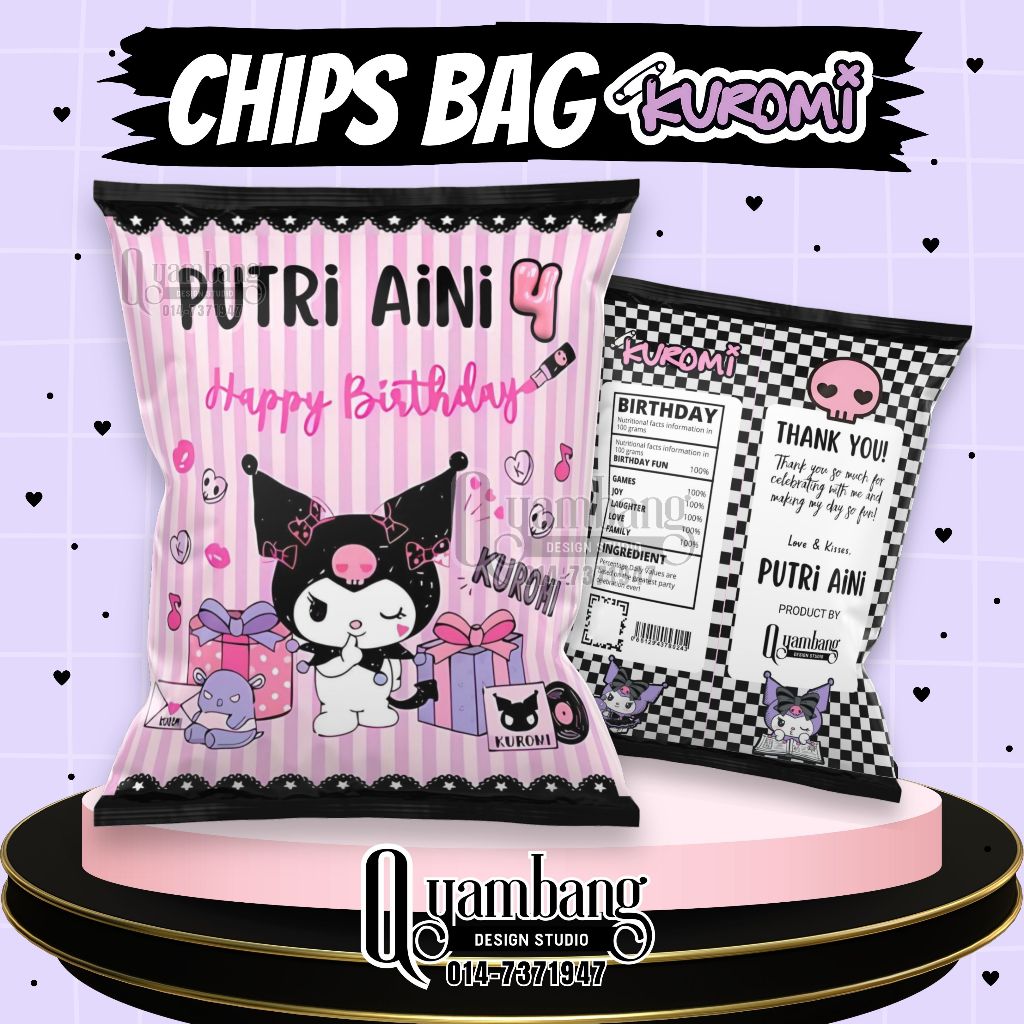 [SIAP 2 HARI] CHIPS BAG KUROMI / PARTY BAG - 1 PACK (10pcs) - Glossy A5 ...