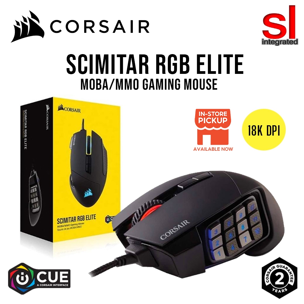 Corsair SCIMITAR RGB ELITE Optical MOBA/MMO Gaming Mouse | Shopee Malaysia