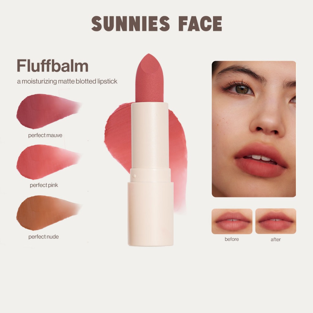 Sunnies Face Fluffbalm [Moisturizing Matte Blotted Lipstick] | Shopee Malaysia