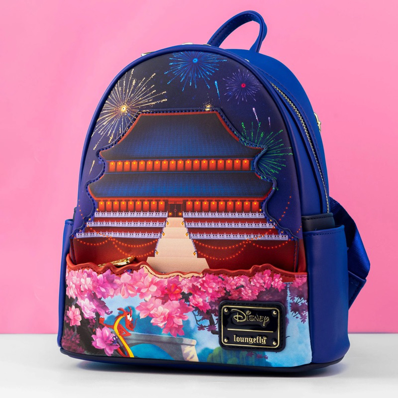 Exclusive Loungefly Disney Mulan Castle Light Up Backpack Bag | Shopee ...