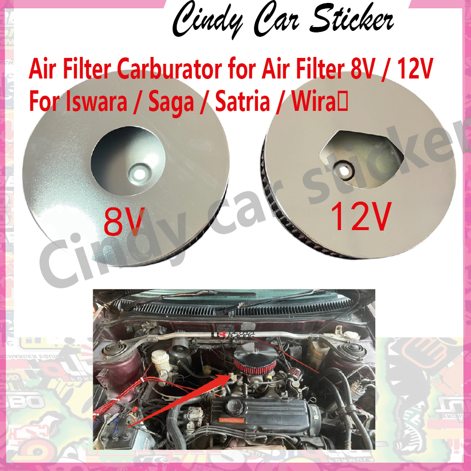Air Filter Open Pod Saga Iswara Wira Satria 1.3 / 1.5 Carburator 12v ...