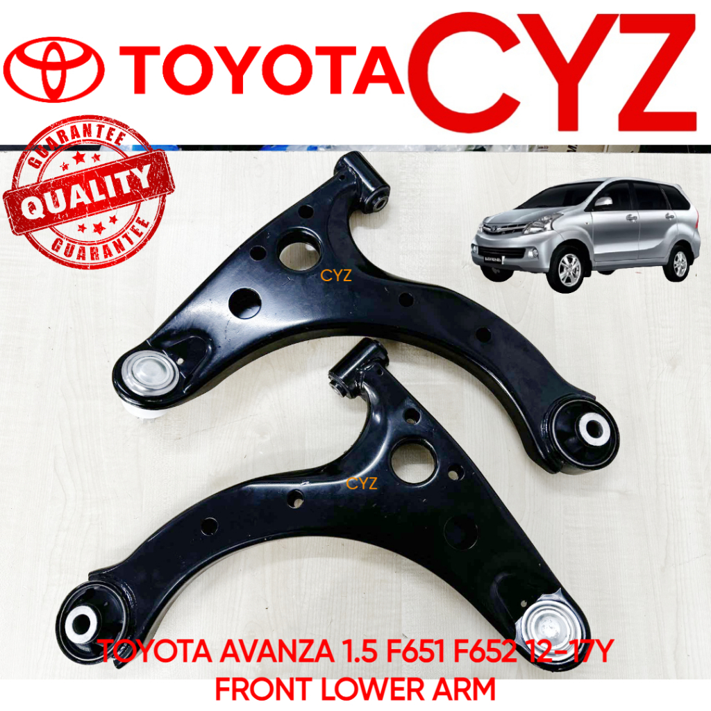 Front Lower Arm TOYOTA AVANZA 1.3 1.5 F651 F652 12-17Y LH + RH (TOYOTA ...