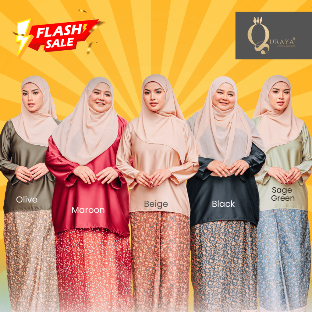 KURUNG WANITA SET SATIN ZEHRA PLUSSIZE S-5XL by QURAYA - READY STOCK, BAJU RAYA 2024 TRENDING ...